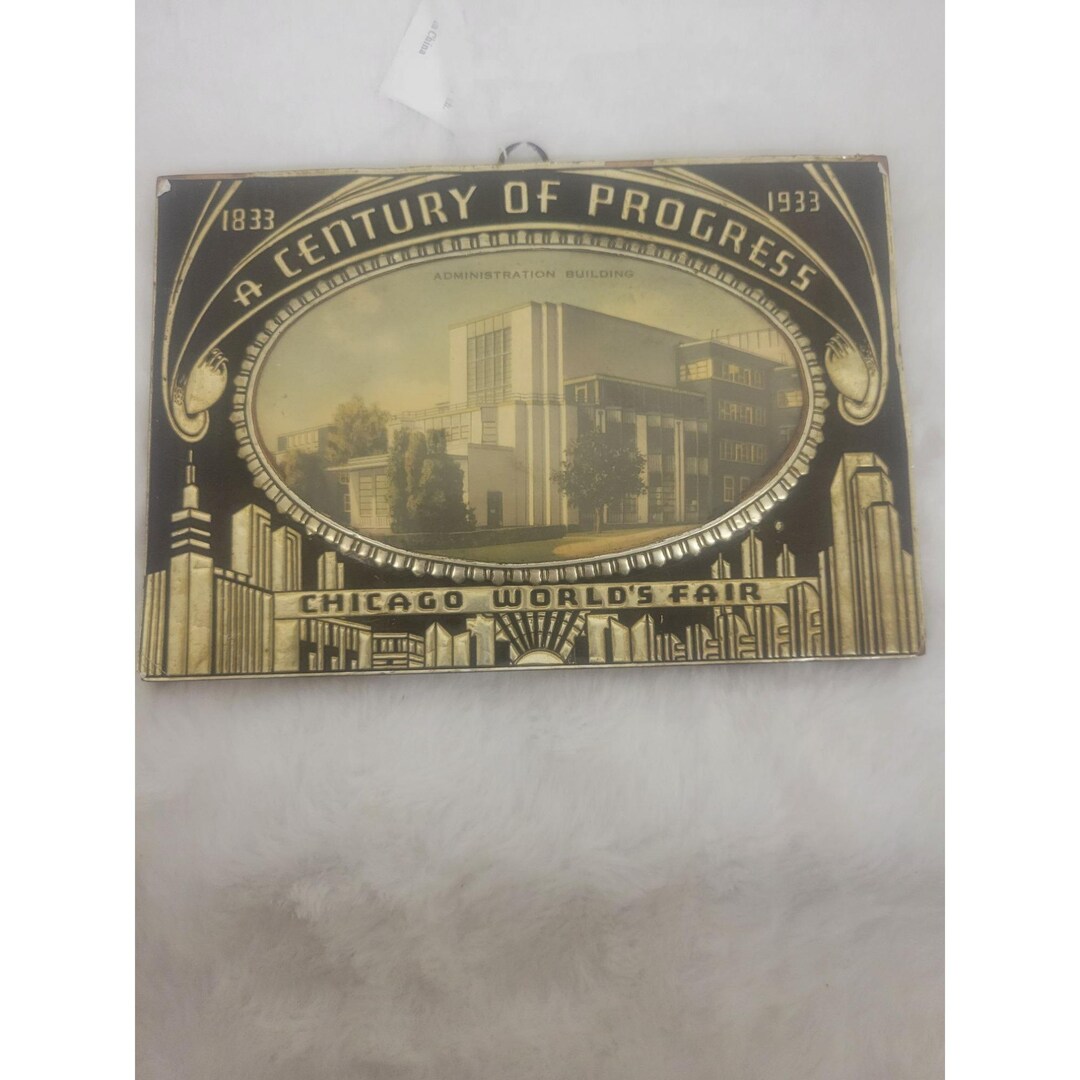 Vintage 1933 Chicago Worlds Fair "a Century of Progress" Foil Covered ...