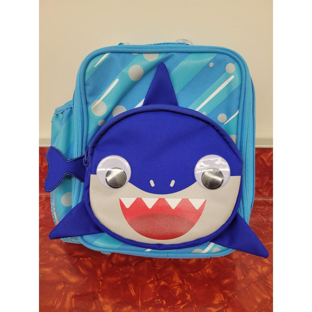 Smash 3D Blue Shark Lunch Bag - Etsy