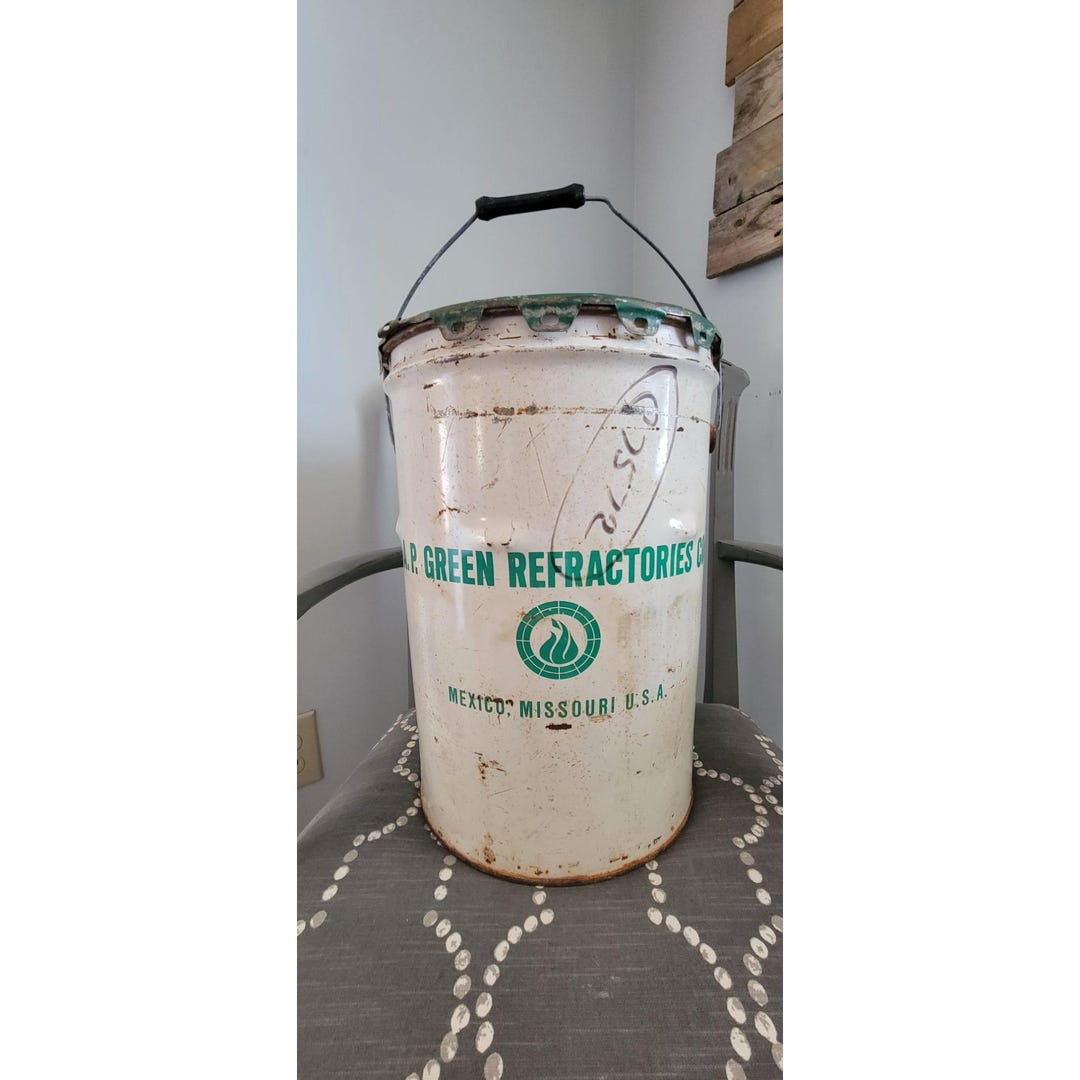 Vintage Advertising Tin Bucket A.P. Green Refractories Mexico MO USA ...