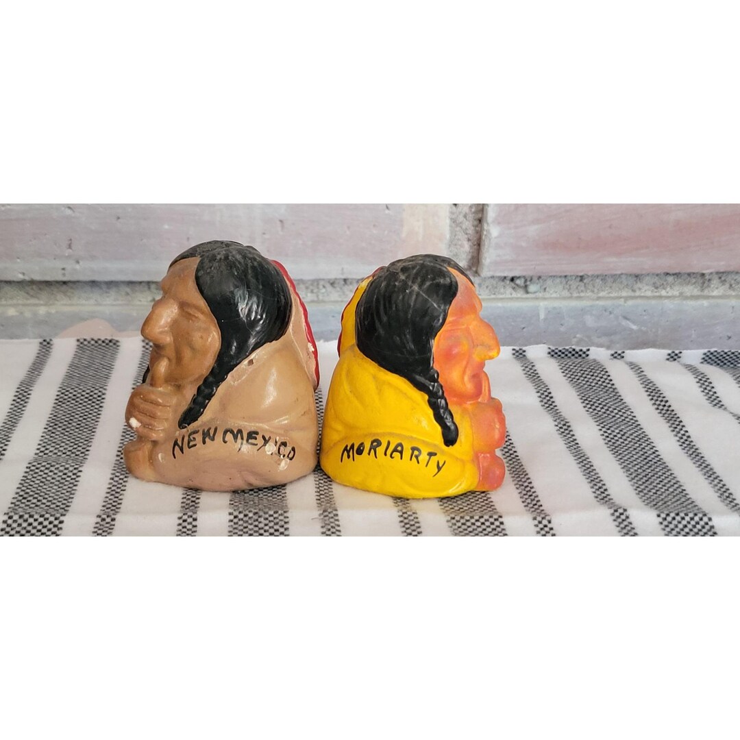 Vintage Native American Indian Salt & Pepper Shakers Moriarty, New ...