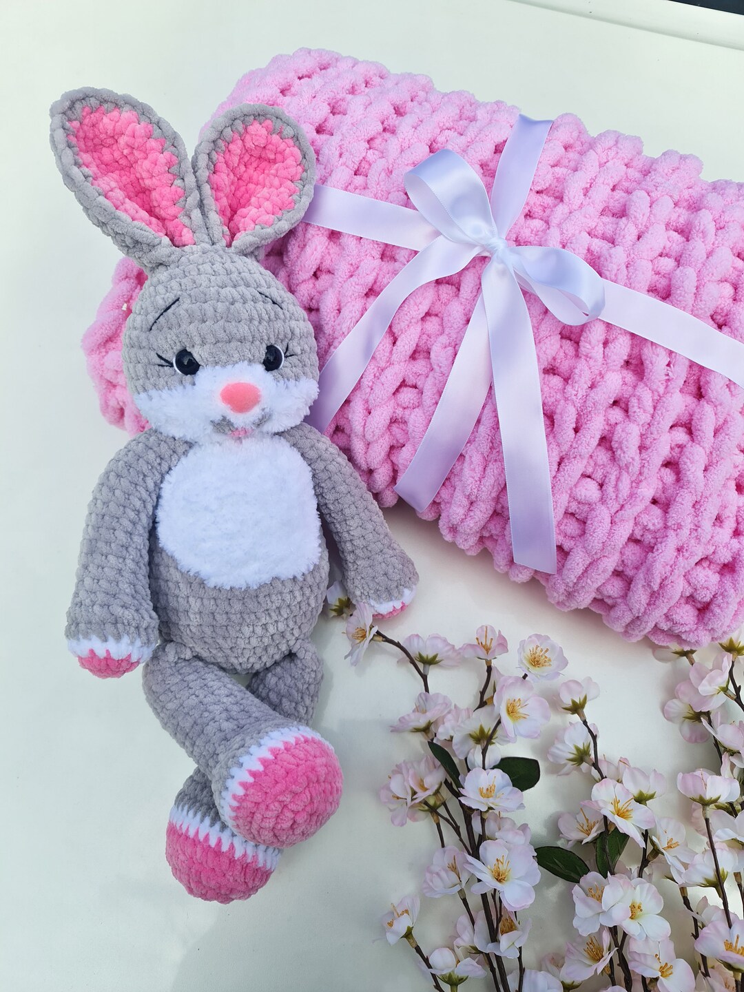 Handmade Crochet Stuffed Bunny, Crochet Bunny, Plush Bunny, Crochet ...