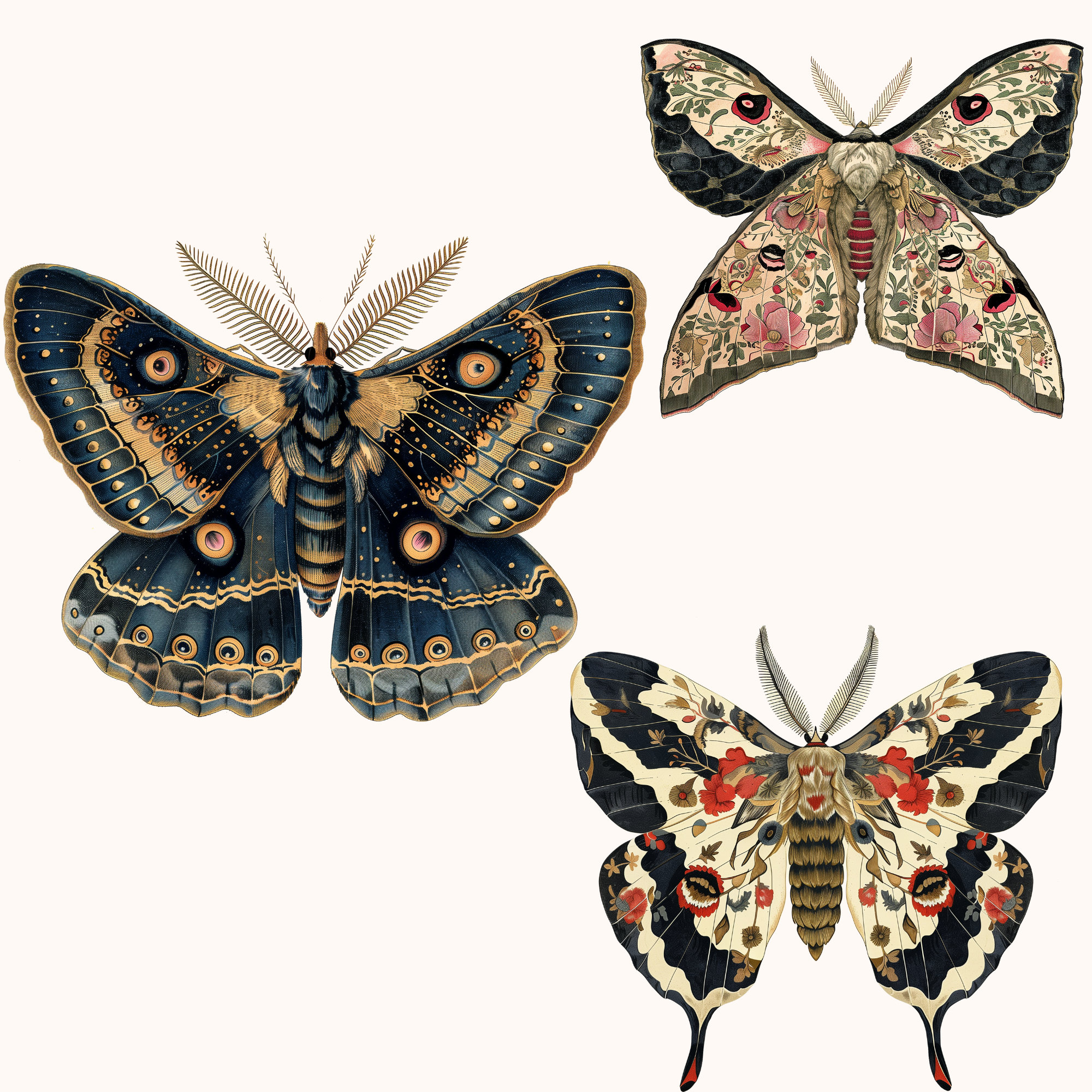 Night Moth Clipart Transparent Watercolor PNG Wing Fantasy Graphic ...