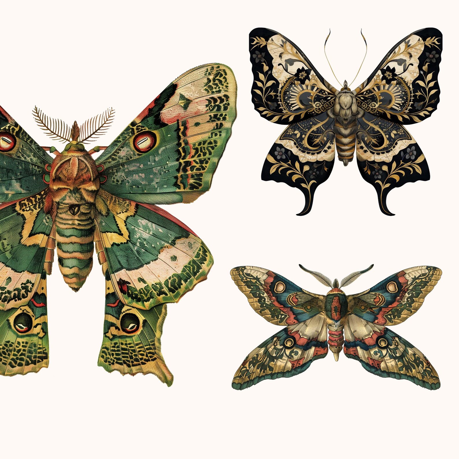 Night Moth Clipart Transparent Watercolor PNG Wing Fantasy Graphic ...