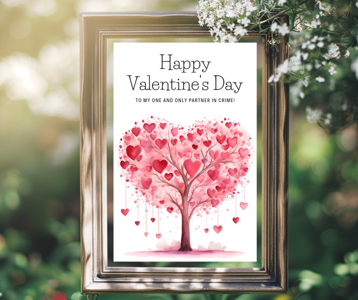 Valentine Heart Tree Clip Art, Watercolor Heart Hanging PNG, Love Plant ...