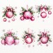 Pink Christmas Clipart, Watercolor Christmas PNG, Christmas Ornament ...