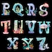 Ocean Alphabet Clipart Watercolor Transparent Sealife Graphic Name ...