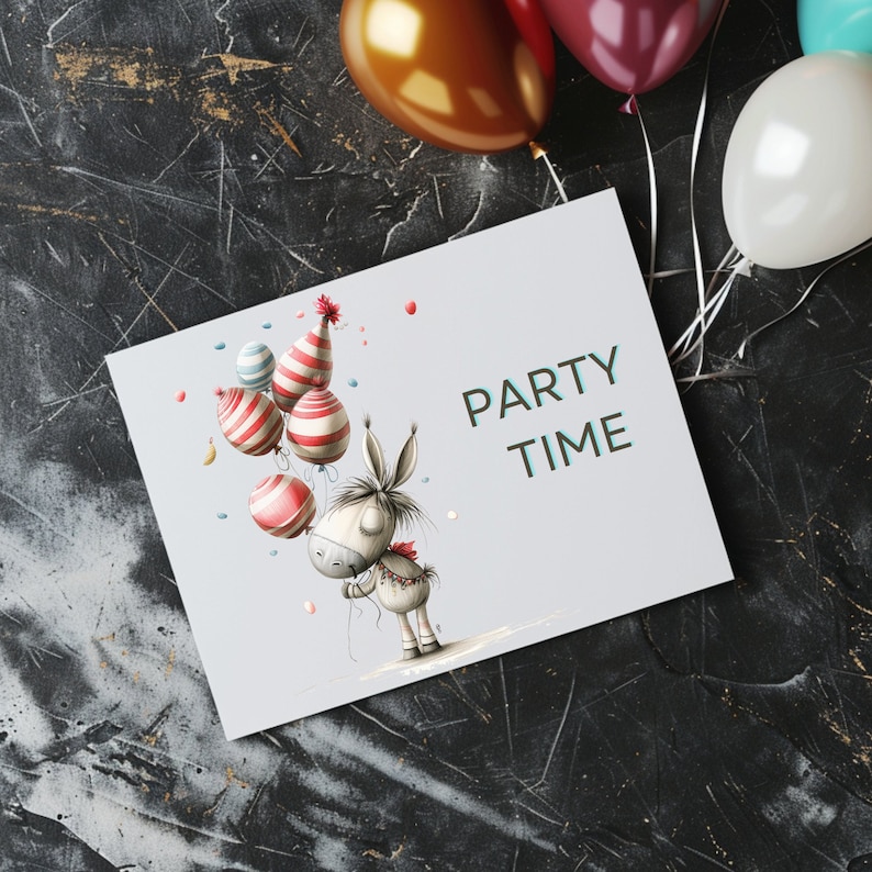 Whimsical Party Animals Clipart Quirky Funny Animal Image Transparent ...