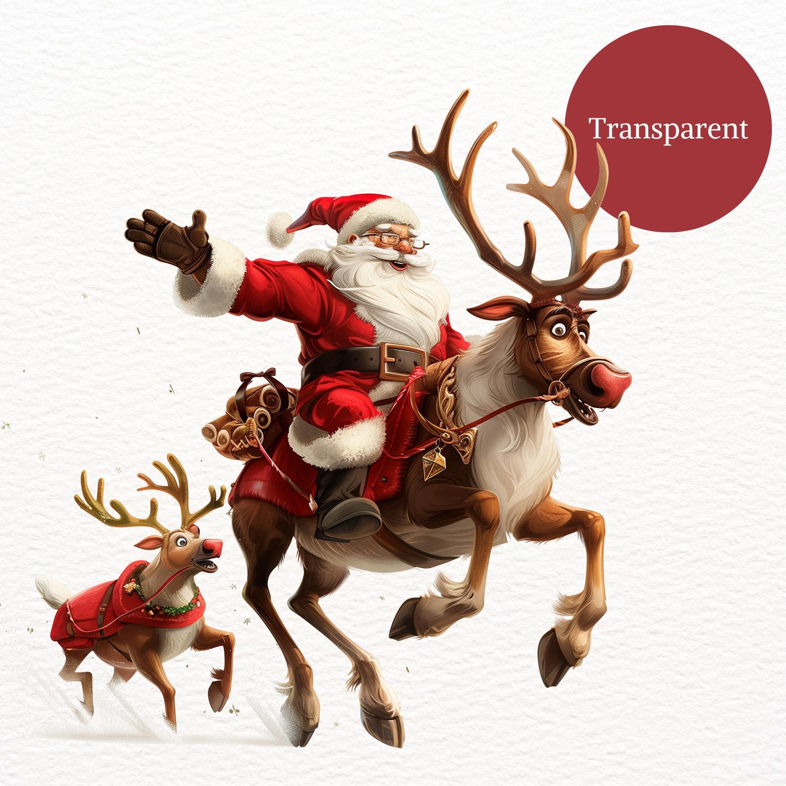 Funny Santa Claus Clipart Transparent Whimsical Quirky Santa Image Noel ...