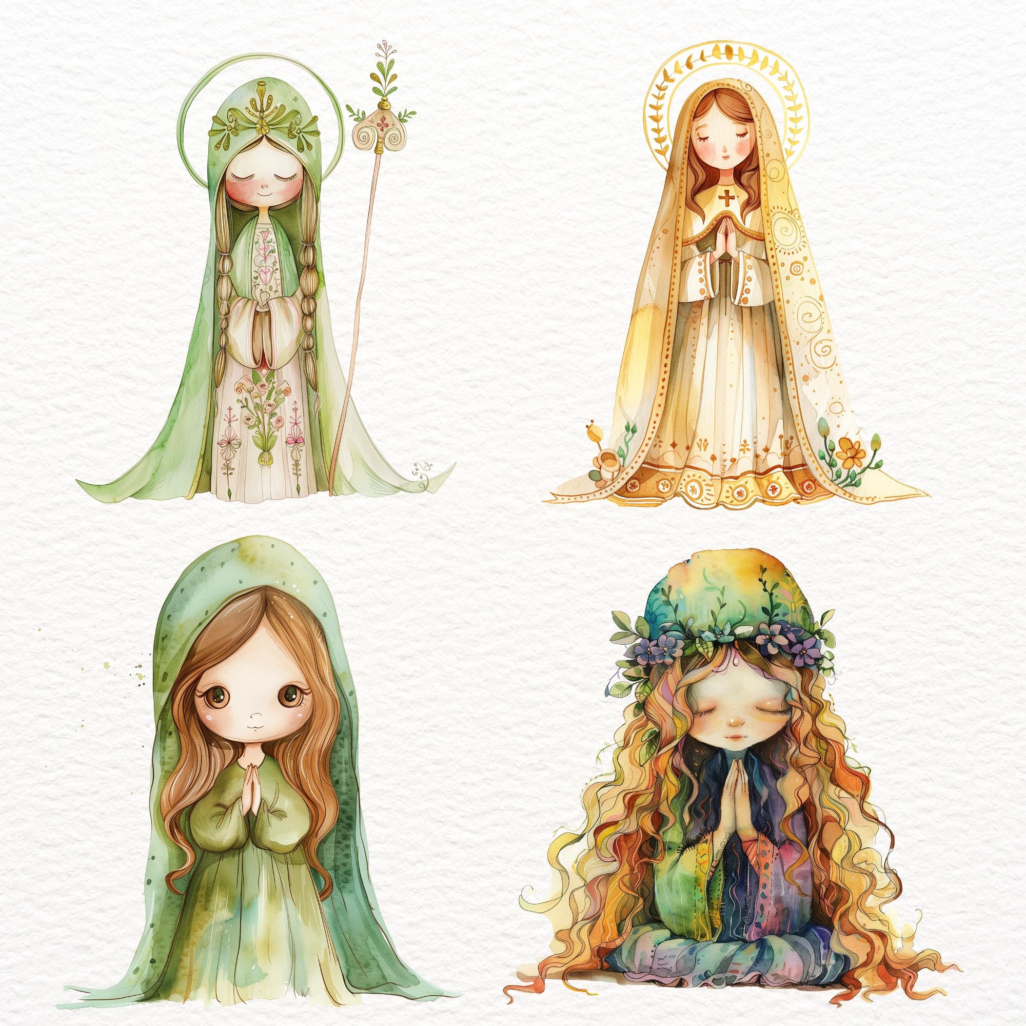 All Saints Clipart Transparent PNG Cute Saints Adorable Catholic Image ...
