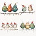 Whimsical Christmas Birds Clipart, Watercolor Cute Funny Bird PNG ...