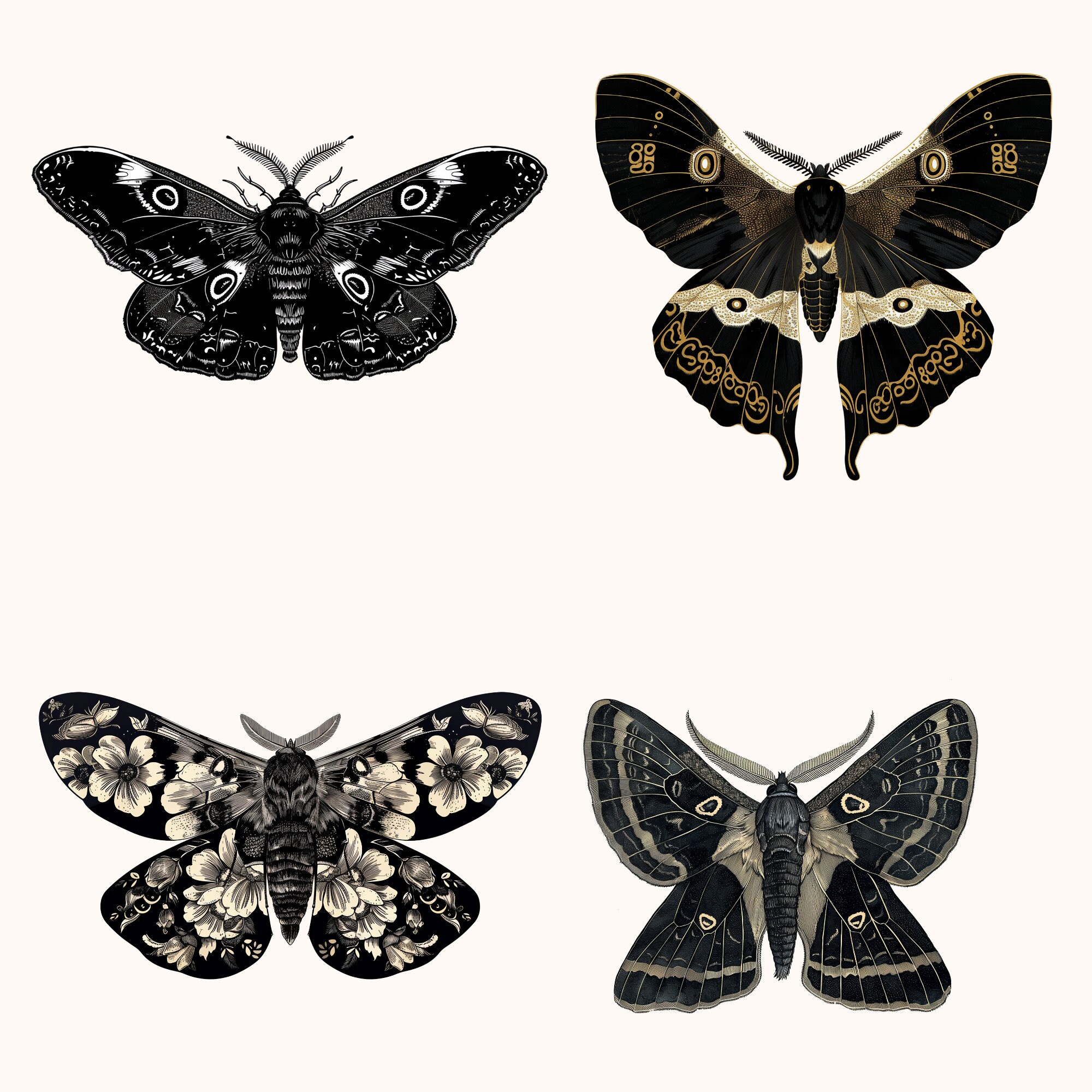 Night Moth Clipart Transparent Watercolor PNG Wing Fantasy Graphic ...
