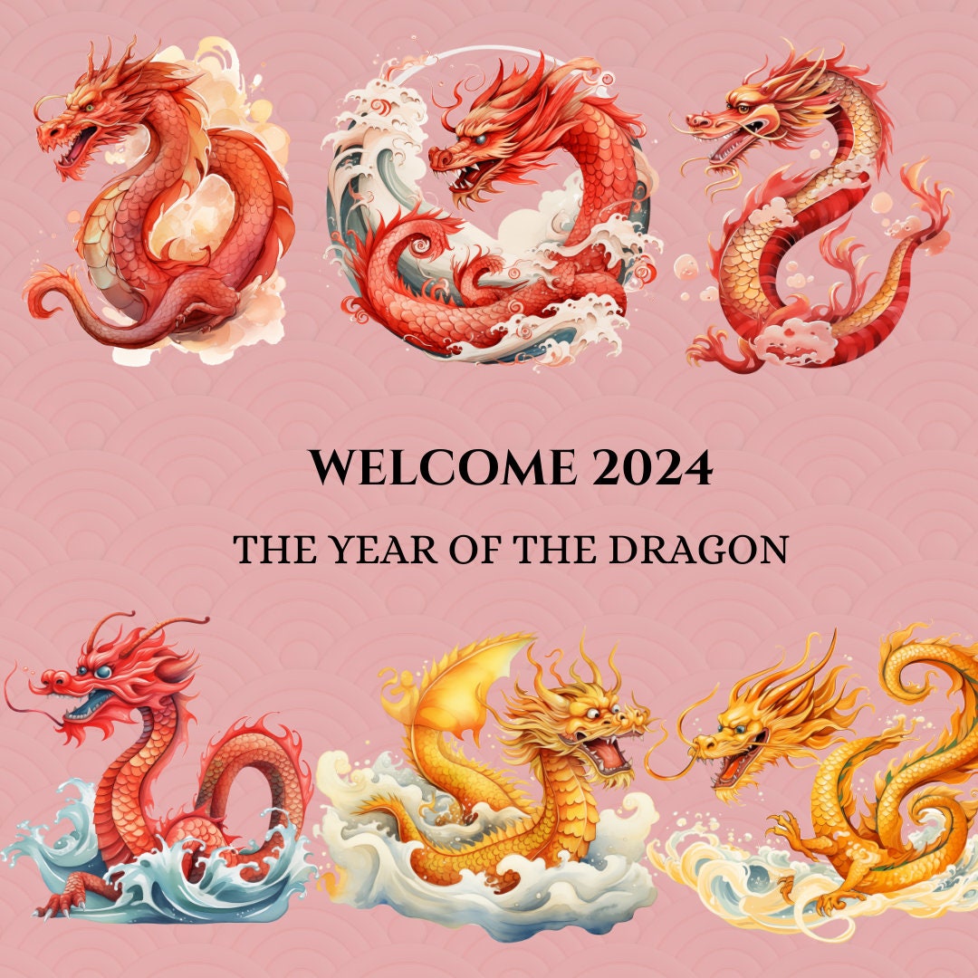 Chinese New Year Clipart Bundle Transparent PNG, 300 DPI Vibrant Images ...