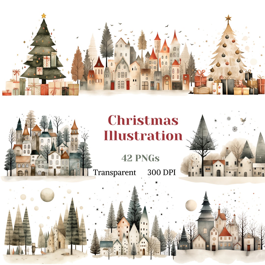 Christmas Illustration Clipart Watercolor Transparent PNG Noel Winter ...