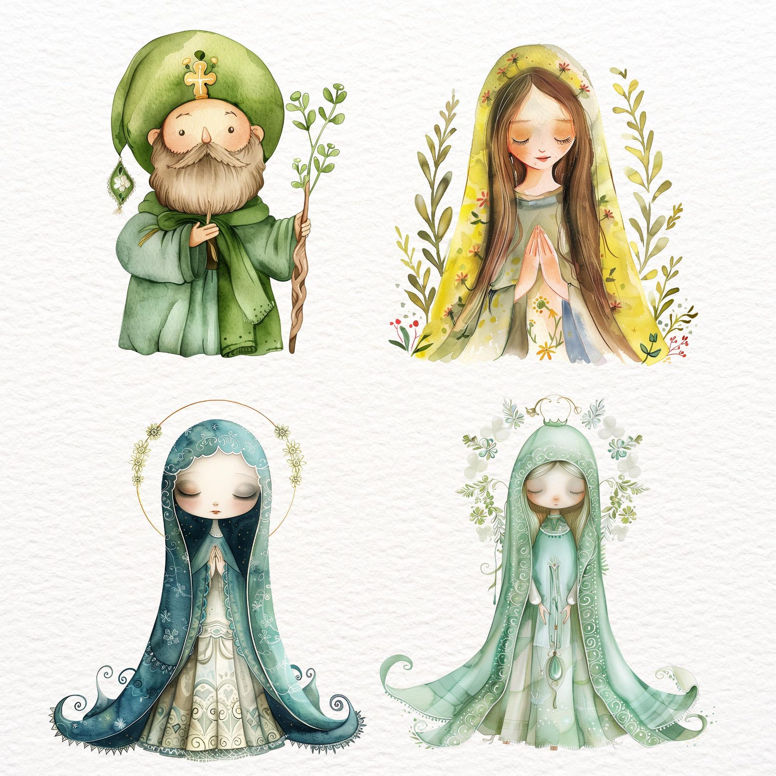All Saints Clipart Transparent PNG Cute Saints Adorable Catholic Image ...