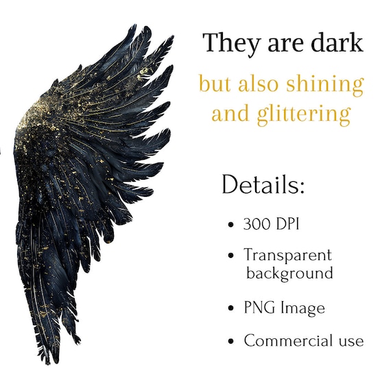 Black Angel Wings Transparent
