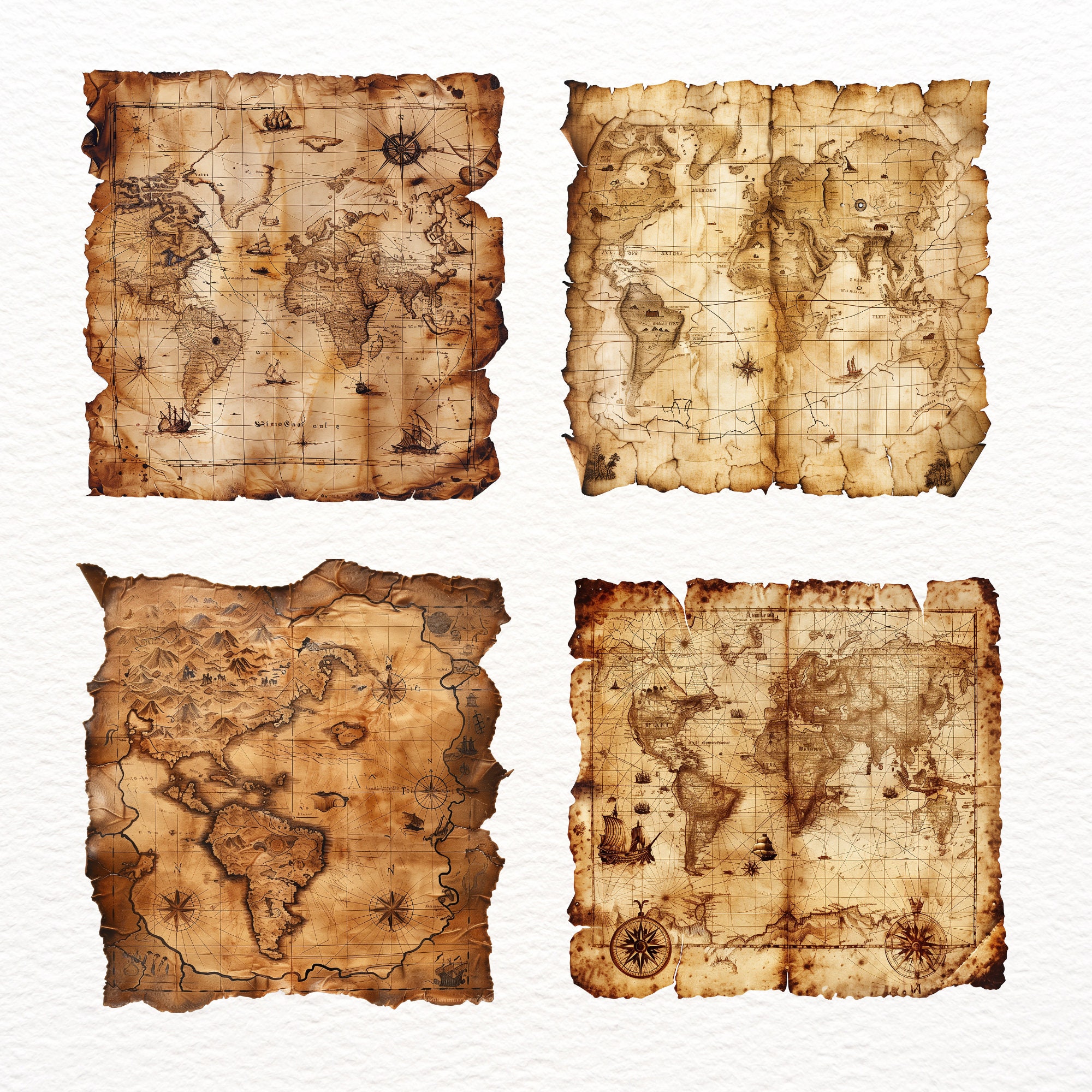 Rustic Compass Clipart Transparent PNG 300 DPI Old Vintage Compass ...