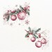 Pink Christmas Clipart, Watercolor Christmas PNG, Christmas Ornament ...