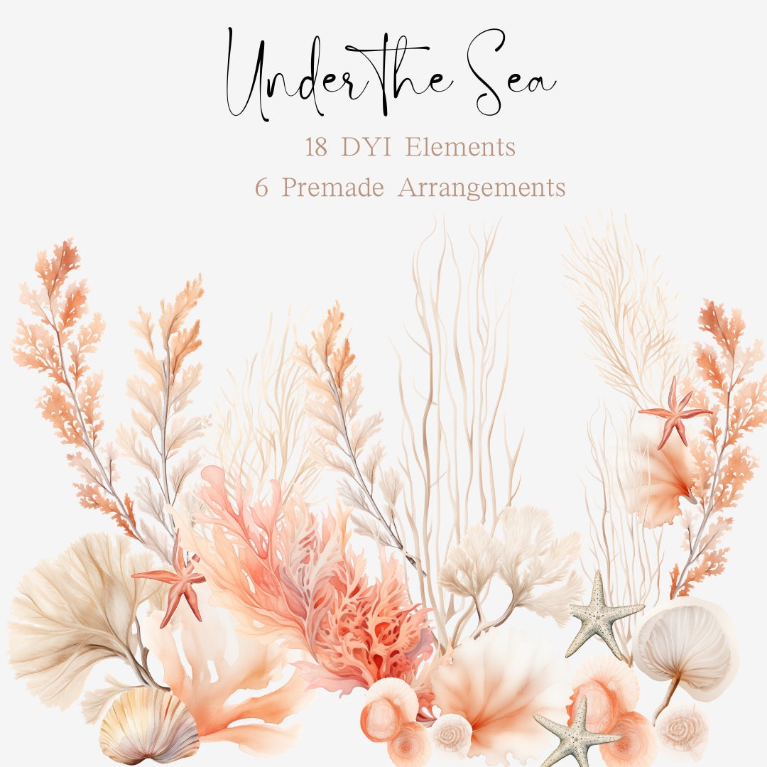 Under the Sea Clipart, Watercolor Transparent PNG Underwater Graphic ...