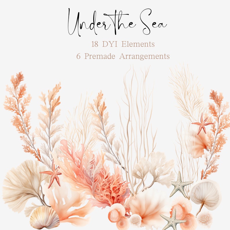 Under the Sea Clipart, Watercolor Transparent PNG Underwater Graphic ...