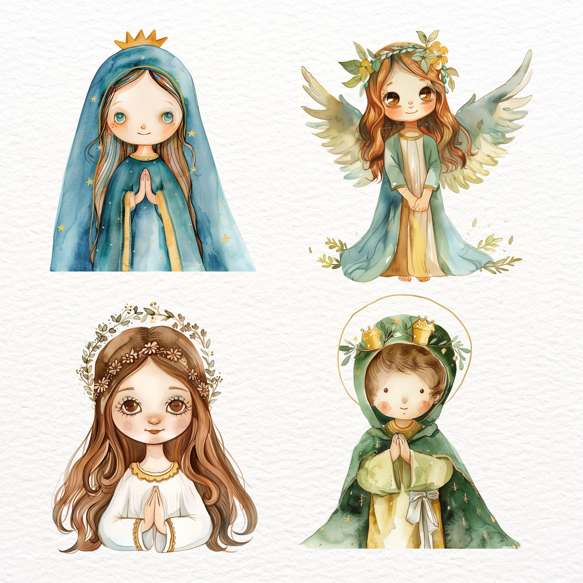 All Saints Clipart Transparent PNG Cute Saints Adorable Catholic Image ...