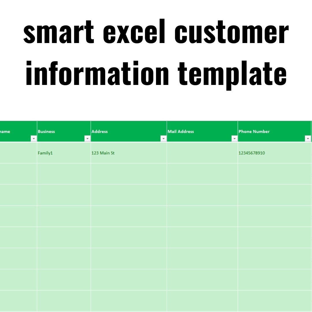 Excel Customer Information Table With Whatsapp Button - Etsy