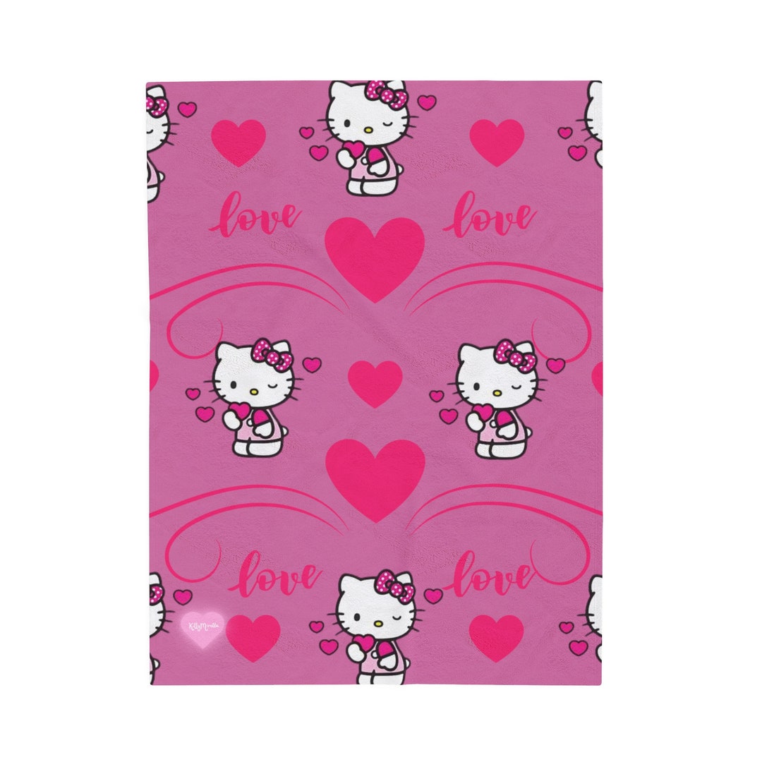 Hello Kitty, Hot Pink Hearts Pattern, Hot Pink love Pattern, Light Pink ...