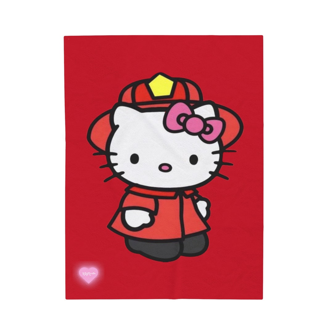 Hello Kitty Firefighter, Firefighter Hat, Red Coat, Black Boots, Red ...