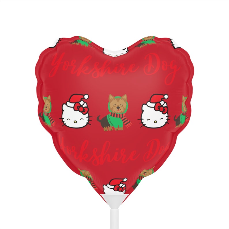 Hello Kitty Santa Hat,yorkshire Dog,custom Name 13 Words, Dark Red ...