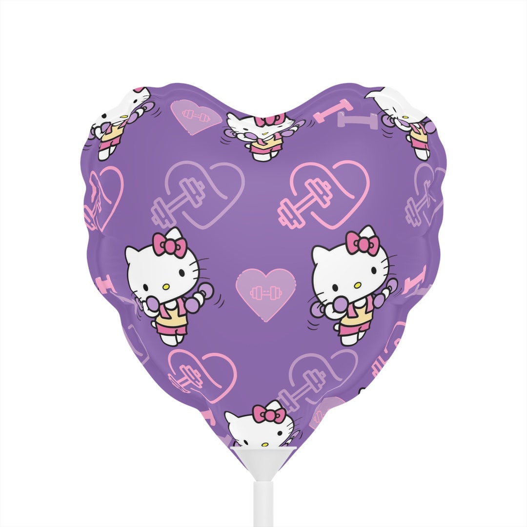 Hello Kitty Pink and Purple Weight Lifting Pattern Pink and - Etsy