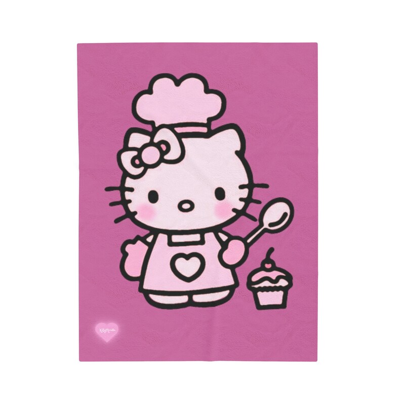 Hello Kitty, Pink Chefs Hat, Pink Bow, Pink Spoon, Pink Mitten Gloves ...