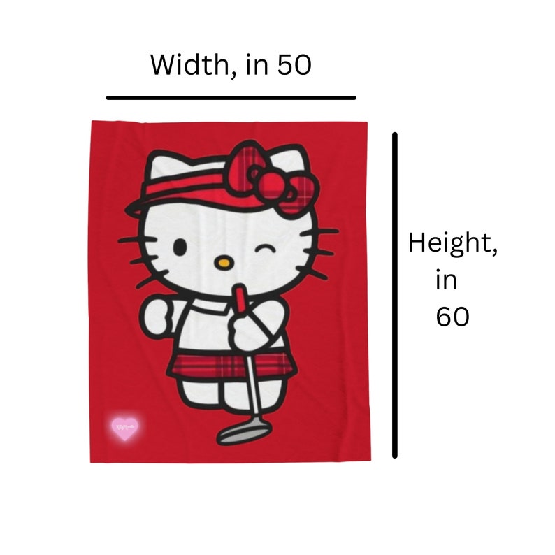 Hello Kitty Golfing, Blanket - Etsy