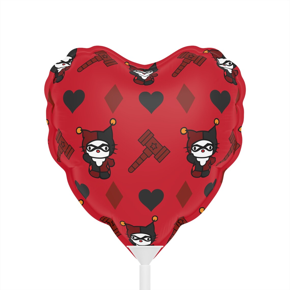 Hello Kitty, Harley Quinn Pattern, Red Toy Hammer, Red Diamond, Black ...