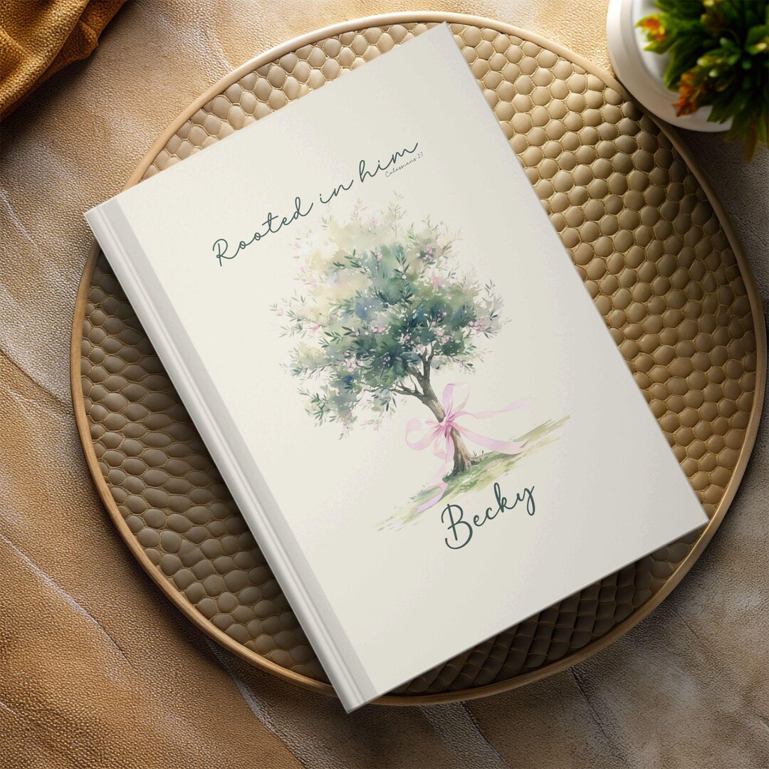 Rooted in Him- Personalized Journal, Custom Notebook, Prayer Journal ...