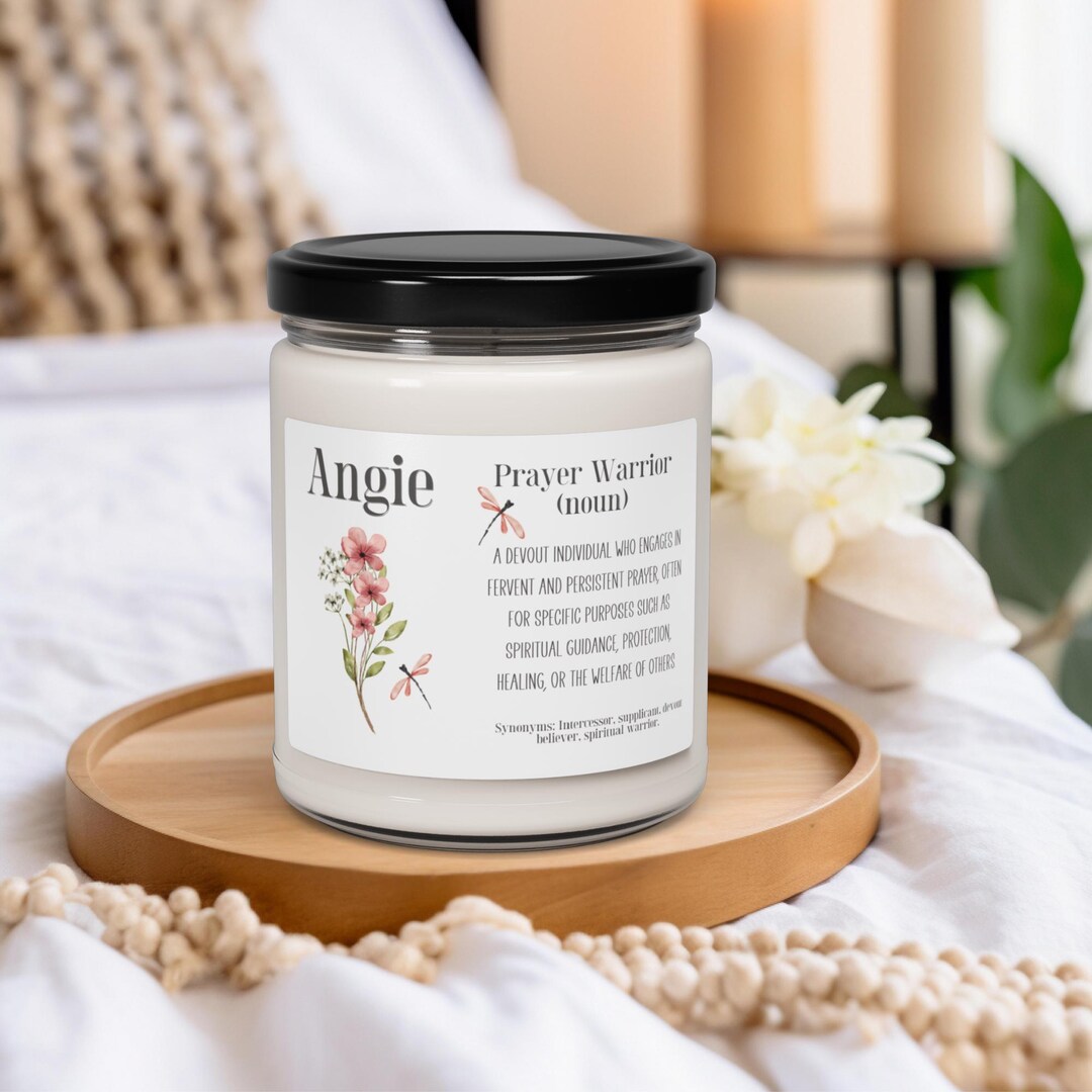 Personalized Name Prayer Warrior Gift Candle, Custom Prayer Candle ...