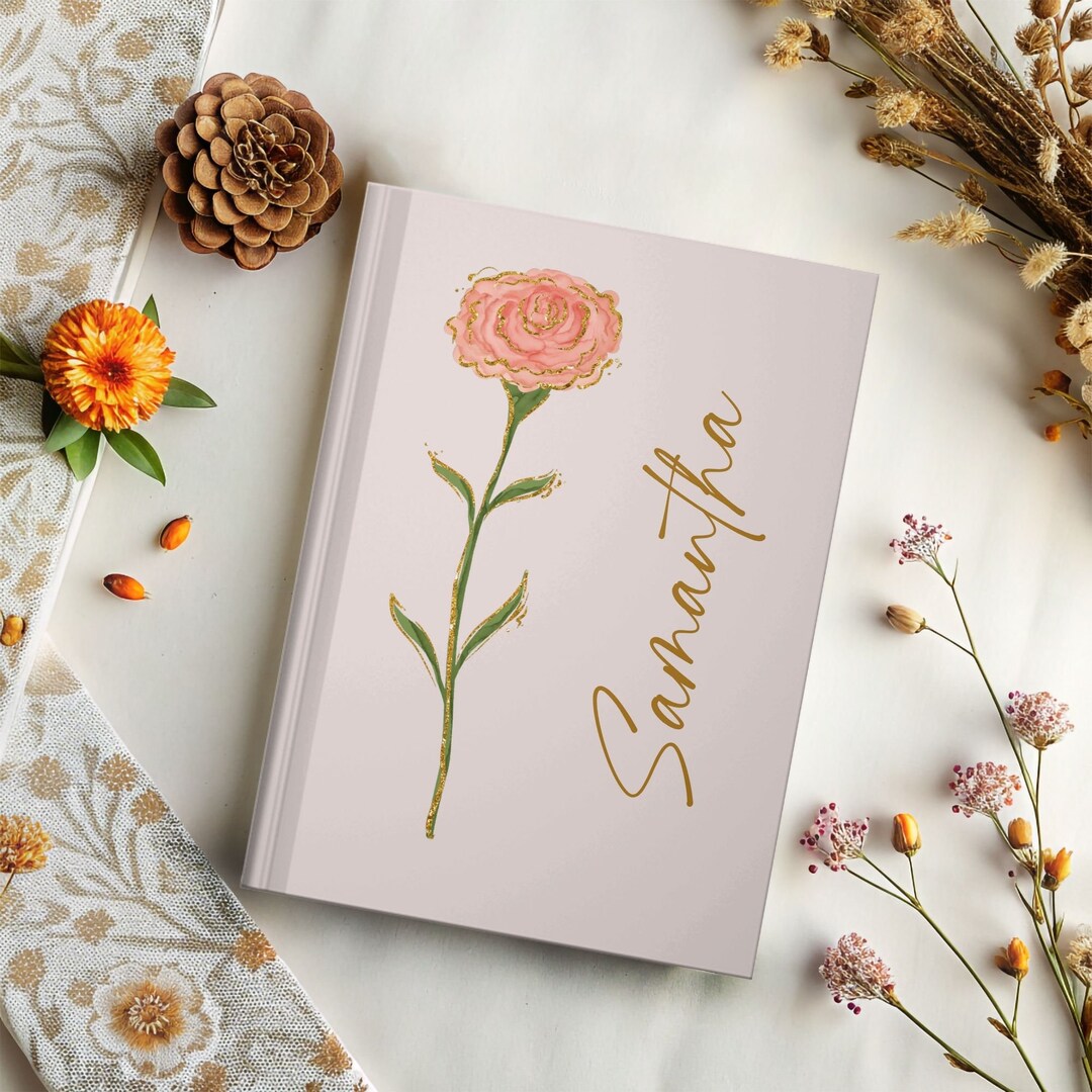Personalized Birth Flower Journal, Custom Journal for Women, Prayer ...