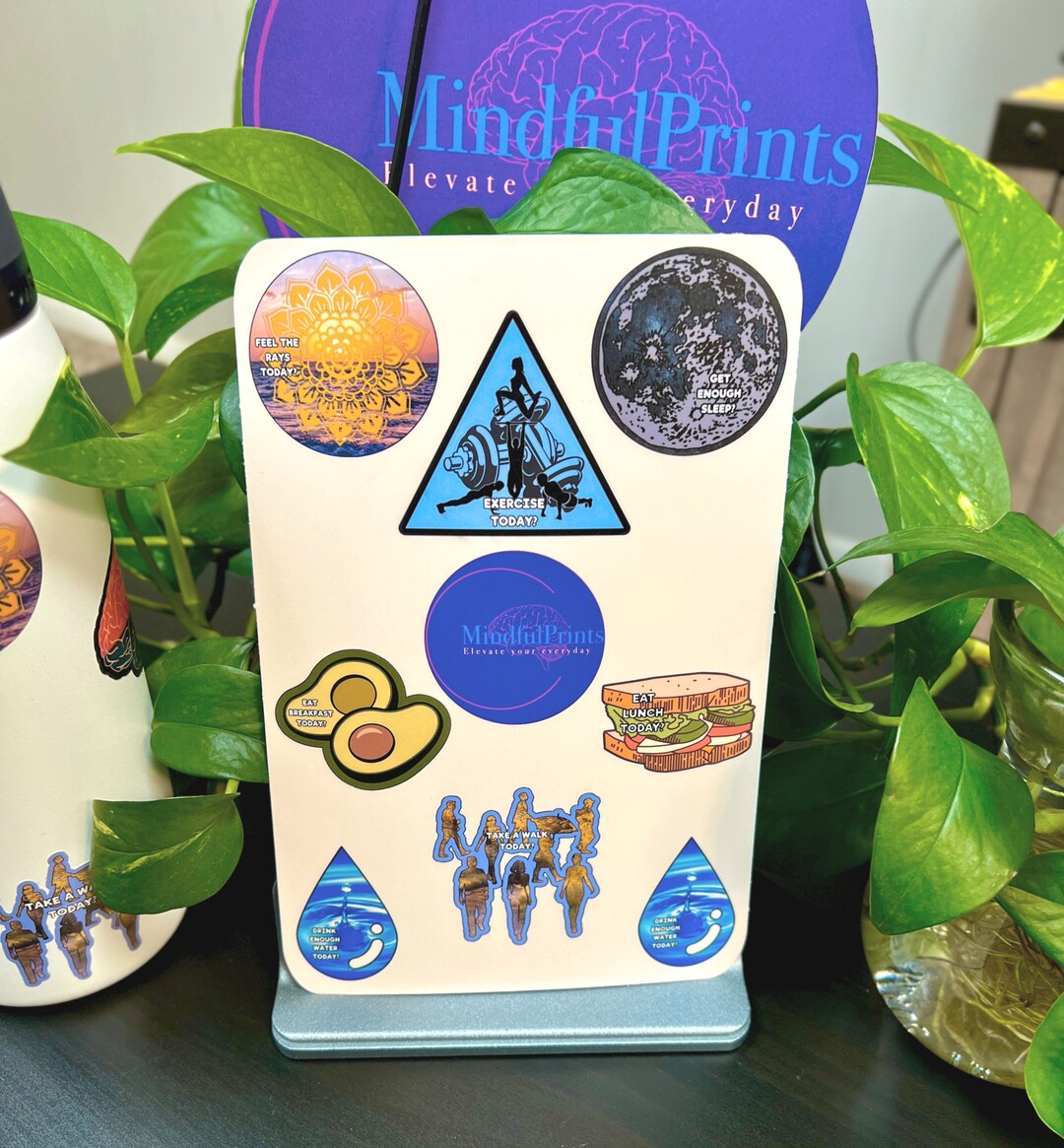 Daily Routine Reminder Self Care Stickers 8-sticker Set Mindful ...