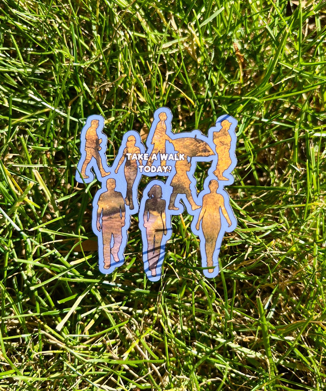 Take A Walk Today Daily Routine Reminder Self Care Sticker Outline of ...