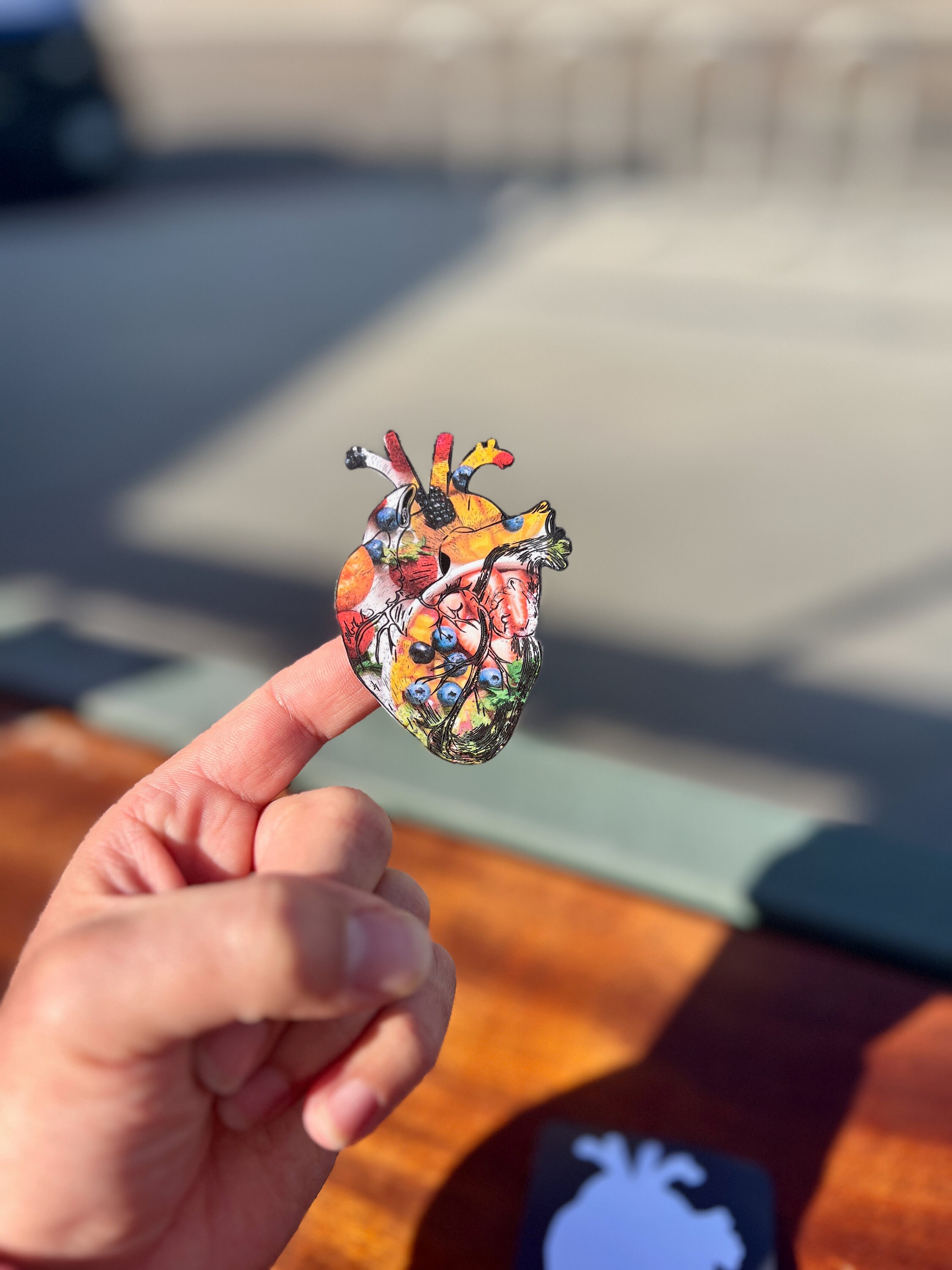 Anatomical Heart Sticker Healthy Food Reminder Heart Food Sticker Fruit ...