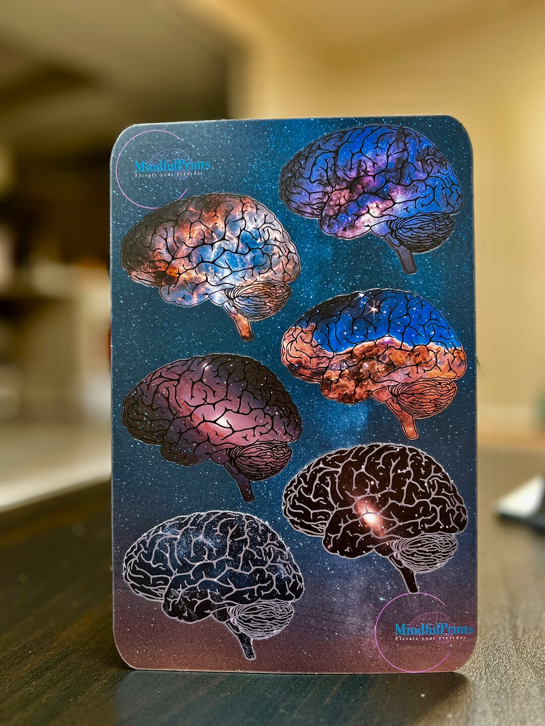 6 Anatomical Brain Sticker Set Space Stickers Cosmic Design Galaxy ...