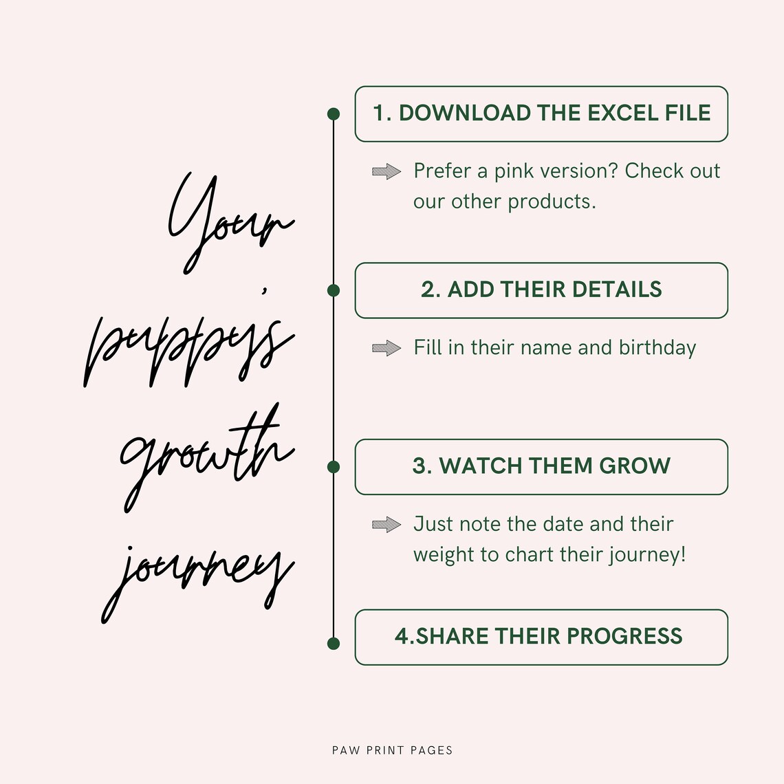 Puppy Growth Chart | Excel Spreadsheet | Puppy Weight Chart With Graph ...