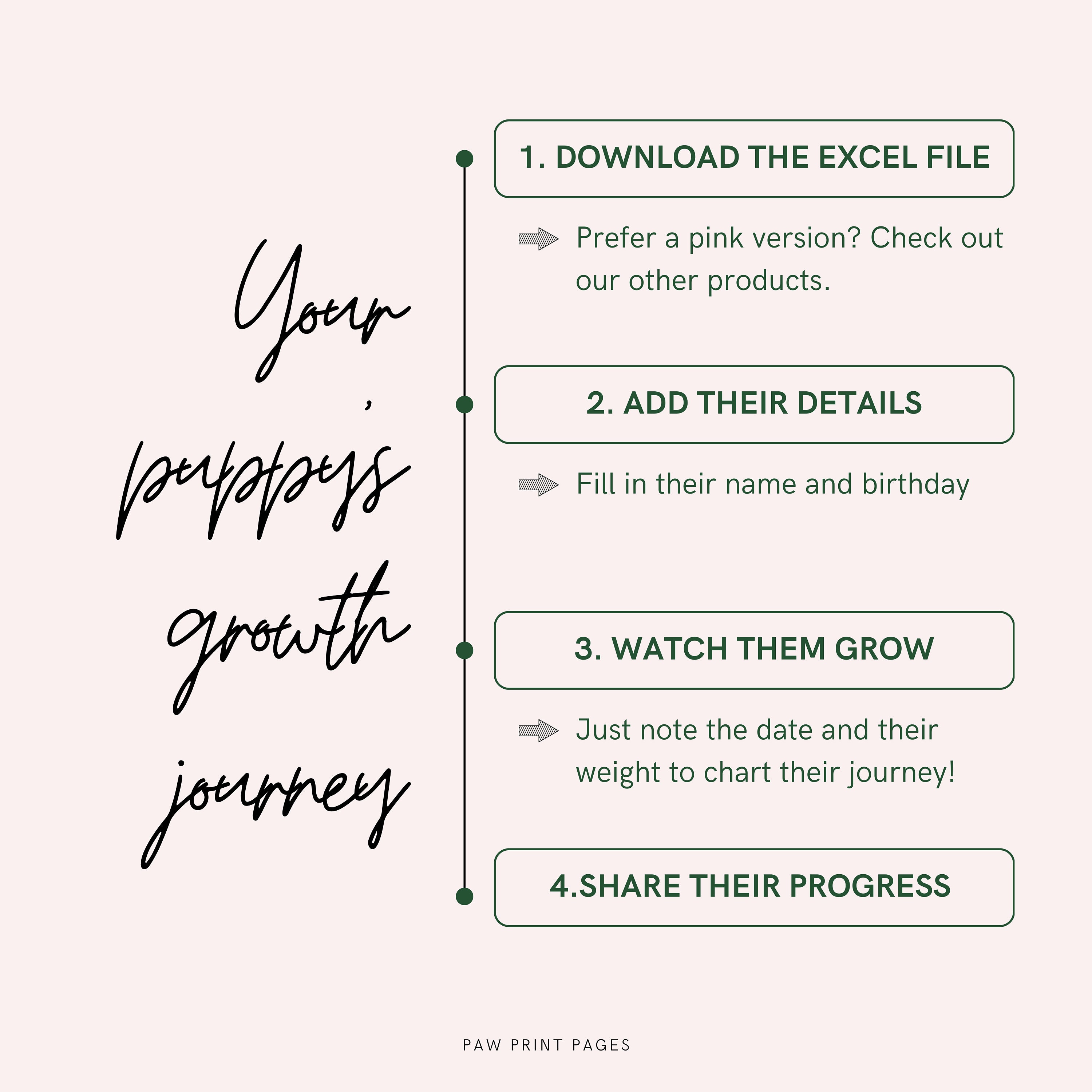 Puppy Growth Chart | Excel Spreadsheet | Puppy Weight Chart With Graph ...