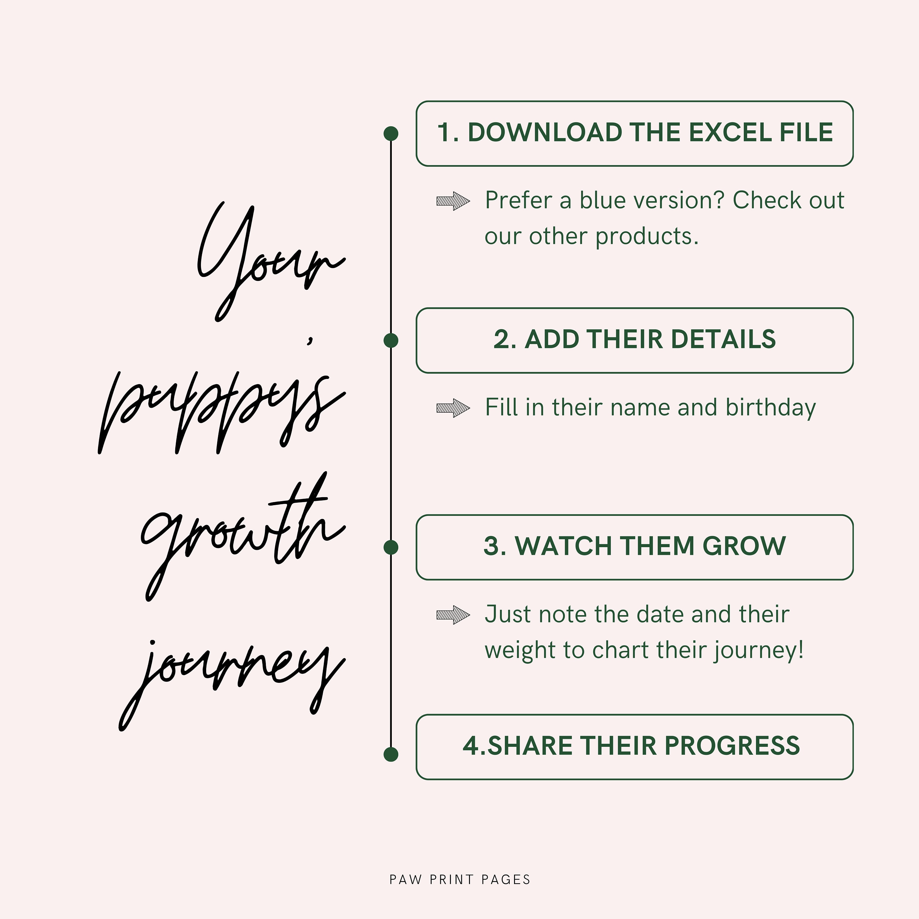 Puppy Growth Chart | Excel Spreadsheet | Puppy Weight Chart With Graph ...