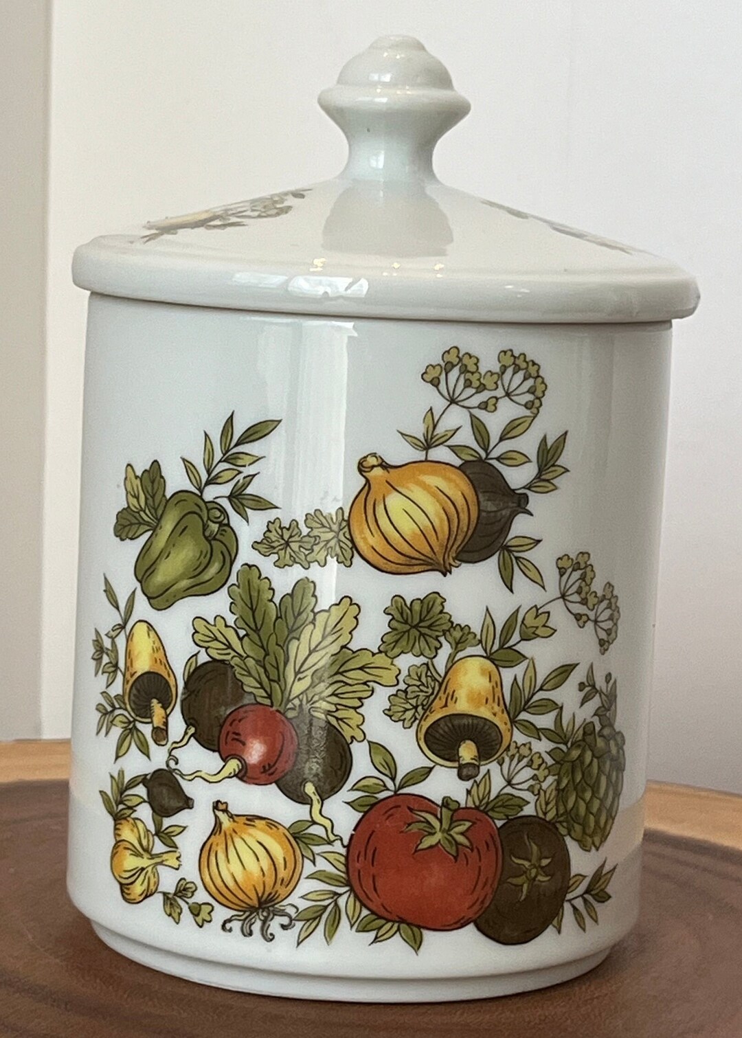Vintage 1980s Made in Japan Canister With Vegetable Design - Etsy
