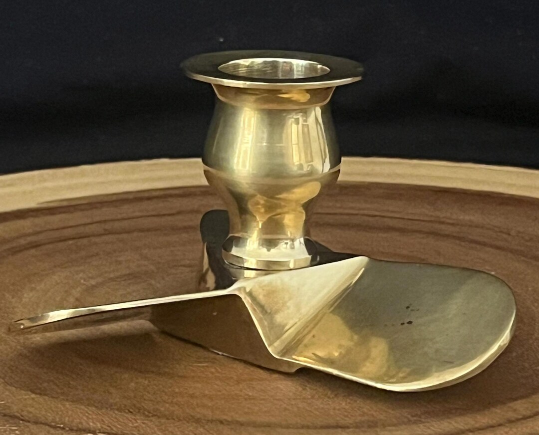 Vintage Solid Brass Propeller Taper Candle Holder Nautical Decor - Etsy