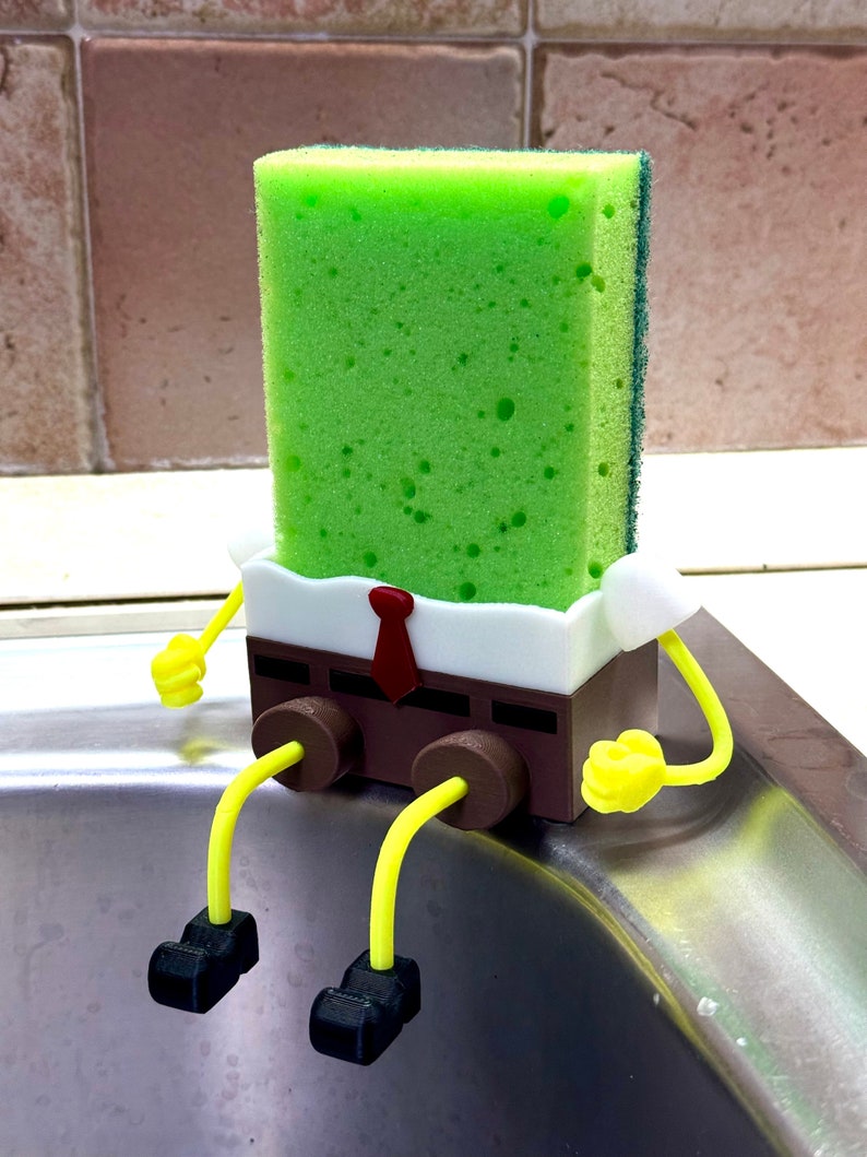 Bob the Sponge A Unique 3D Printed Stand Fun and Practical Kitchen ...