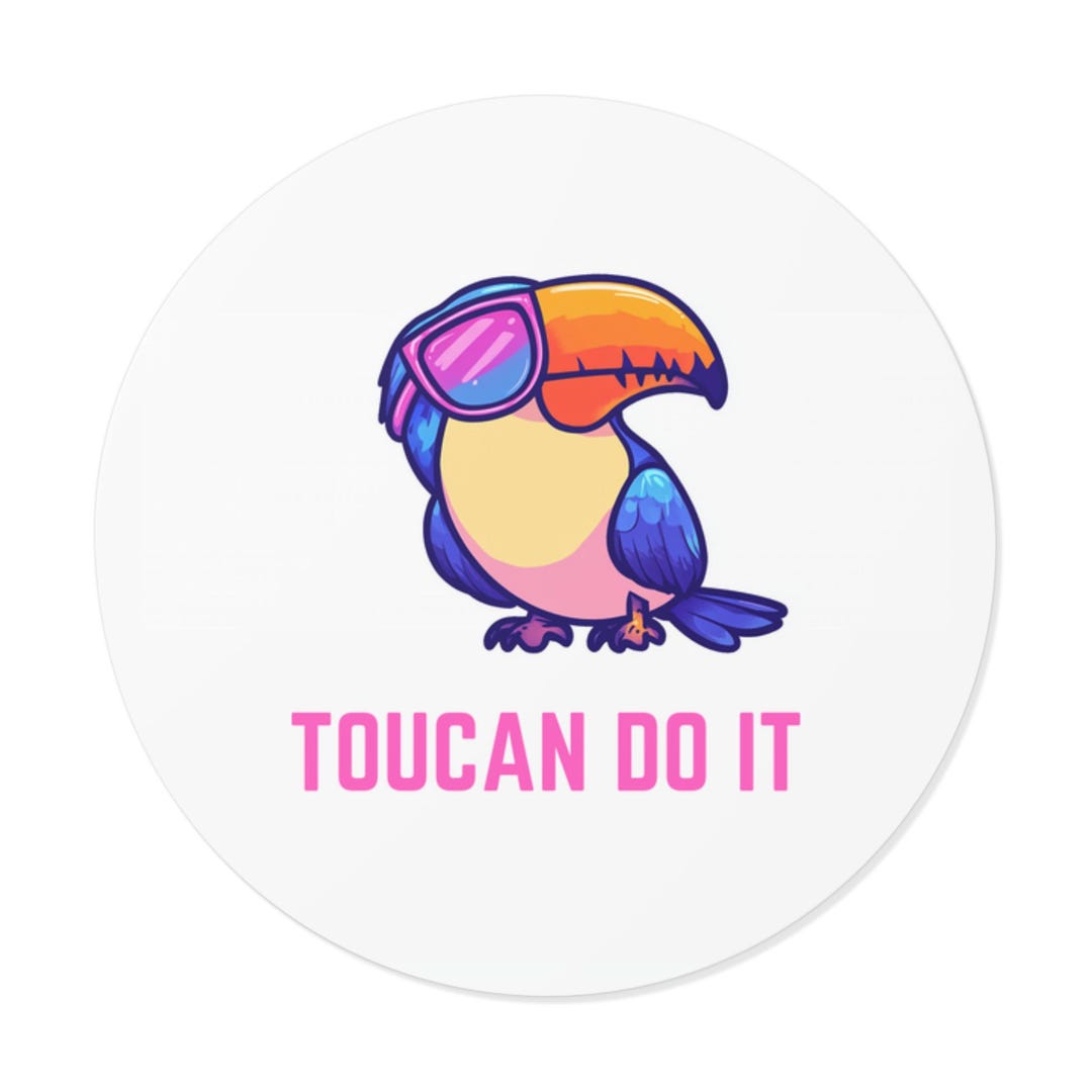 Toucan Sticker, Tropical Vinyl Decal, Colorful Bird Laptop Decal ...
