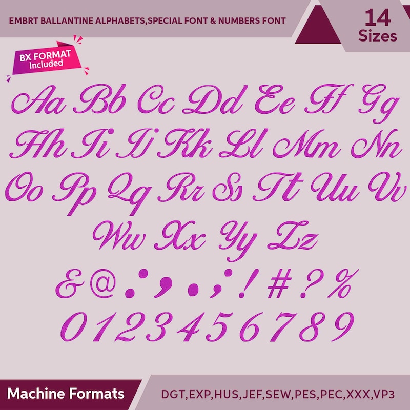 Embroidery Fonts - Etsy