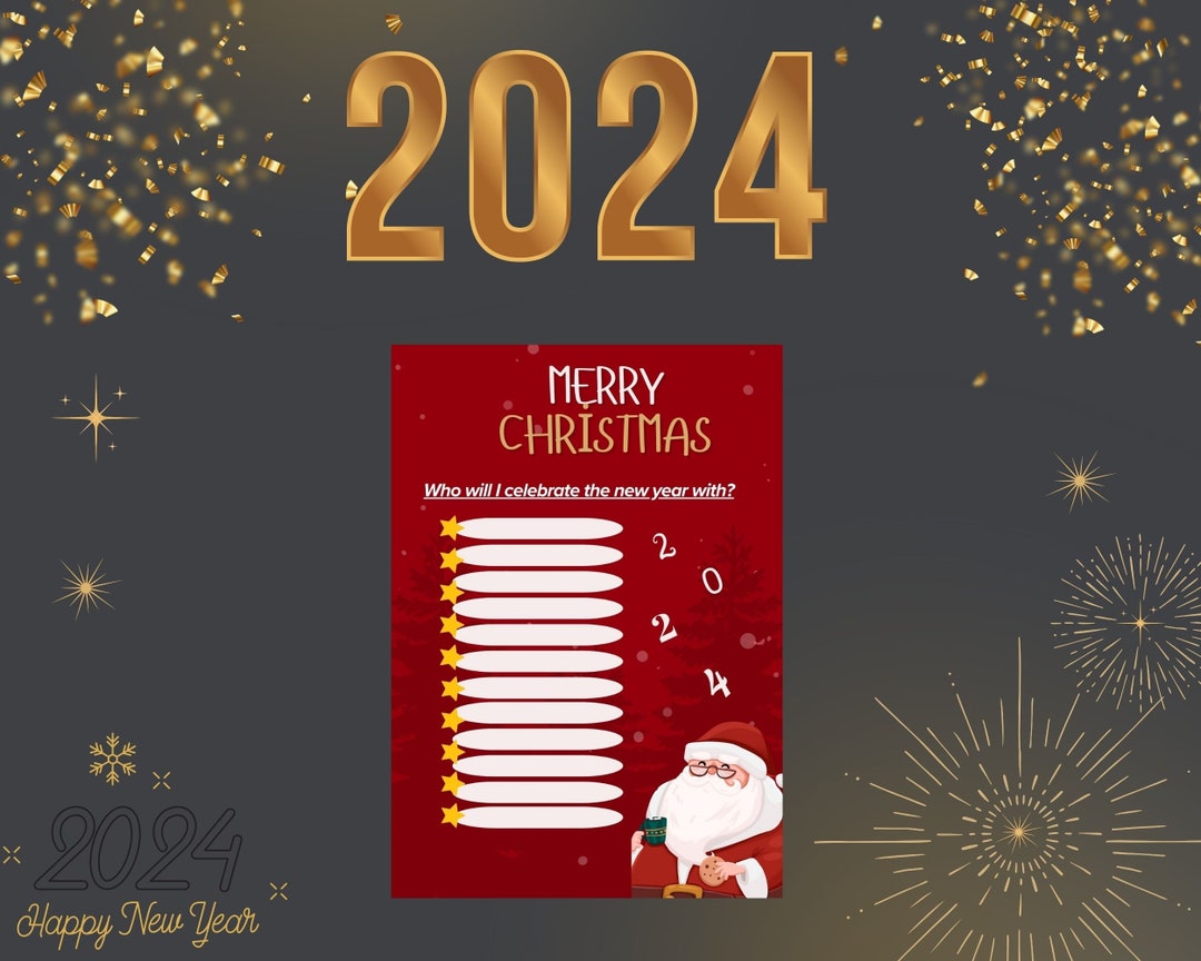 2024 New Year Name List Who is With Me in the New Year A4 Size ...