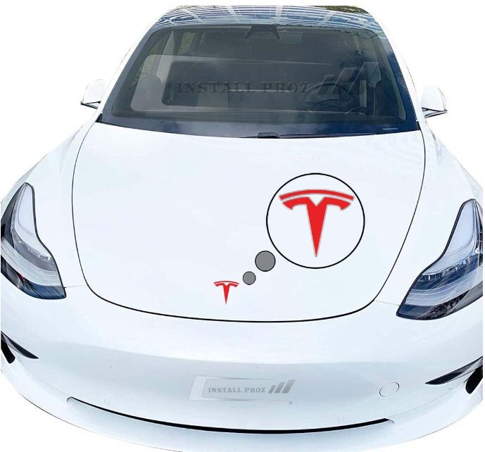 Install Proz Tesla Model 3 & Y Colored Vinyl Emblem Decal Wraps - Etsy