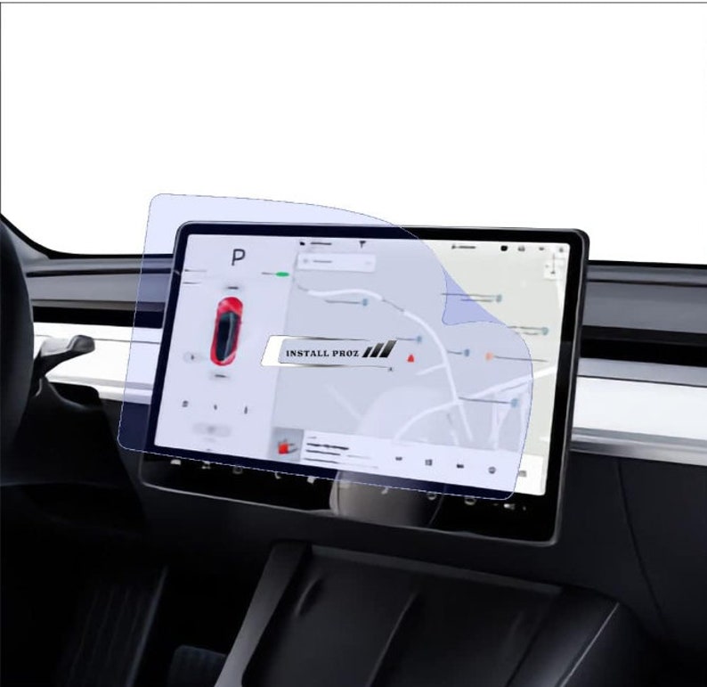 Install Proz Tesla Model 3/Y Navigation Screen Protector, Flexible ...